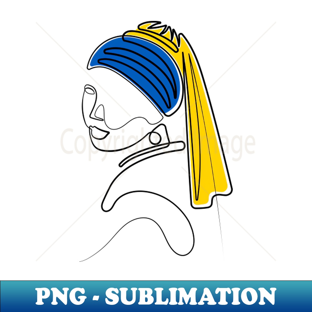 Pearled Girl One Line Drawing One Line Art Minimal Minim | Inspire Uplift