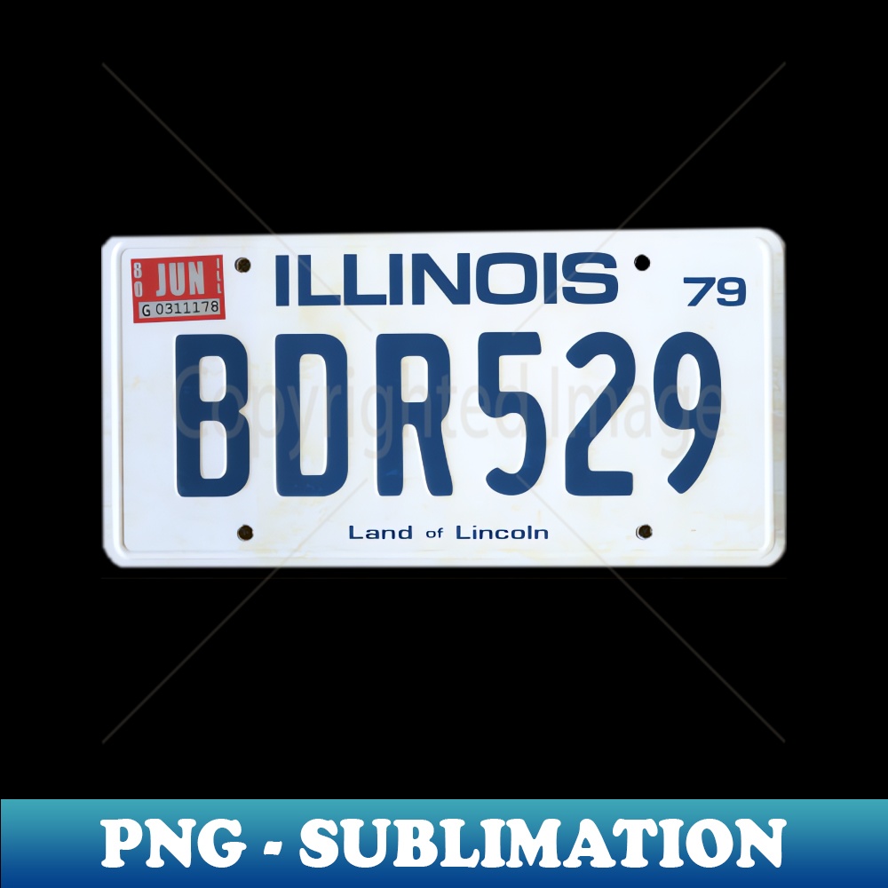 Blues Brothers Movie License Plate - Modern Sublimation PNG | Inspire ...