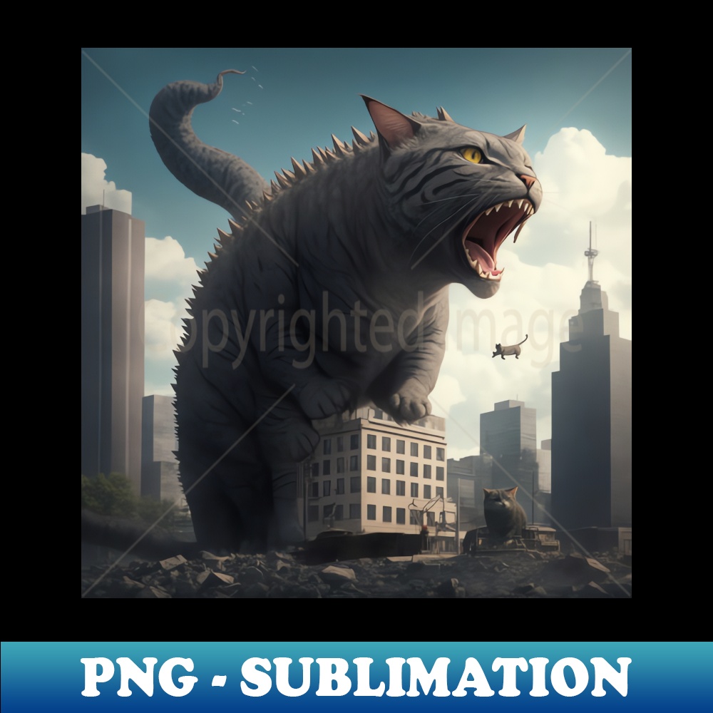 Catzilla - PNG Transparent Digital Download File for Sublima | Inspire ...