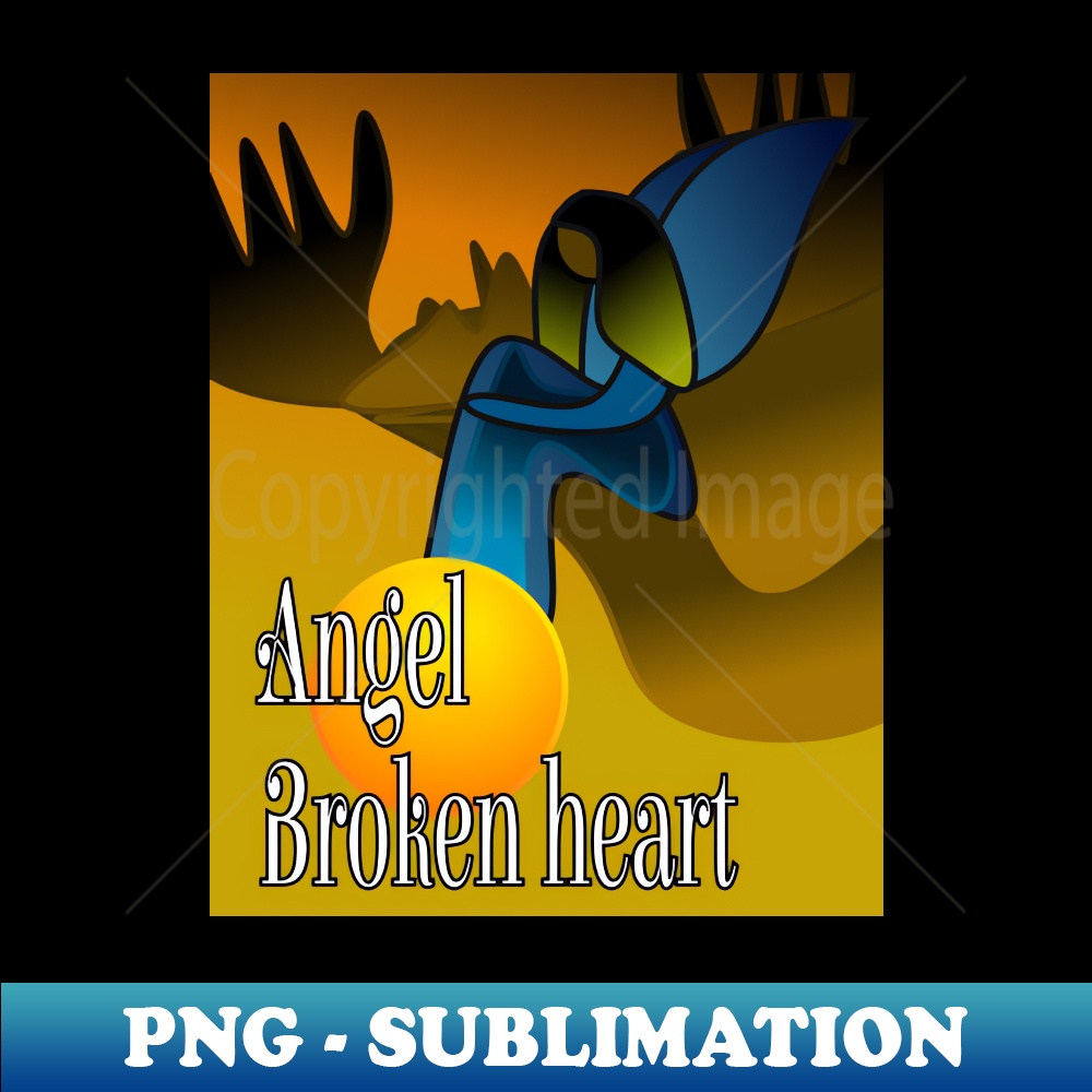 broken heart angel - PNG Transparent Sublimation Design - Pe | Inspire ...