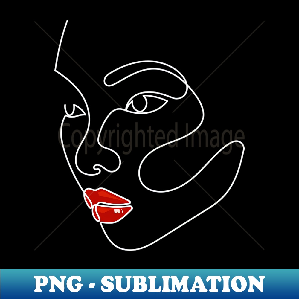 Red One Line Drawing One Line Art Minimal Minimalist - A | Inspire Uplift