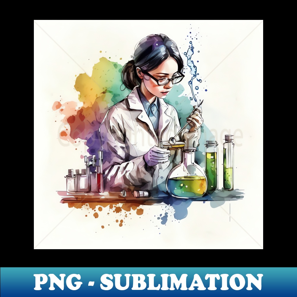 Watercolor illustration of Woman scientist working in the la | Inspire ...