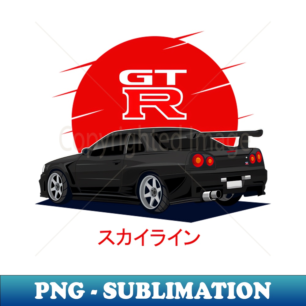 JDM LEGEND NISSAN SKYLINE GTR-R34 BLACK - Signature Sublimat - Inspire ...