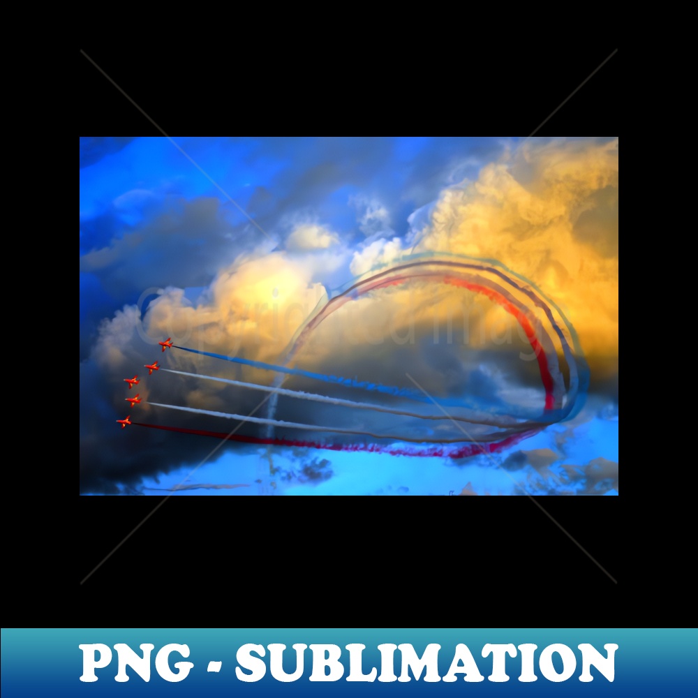 Red Arrows Display Team In Formation - PNG Sublimation Digit | Inspire ...