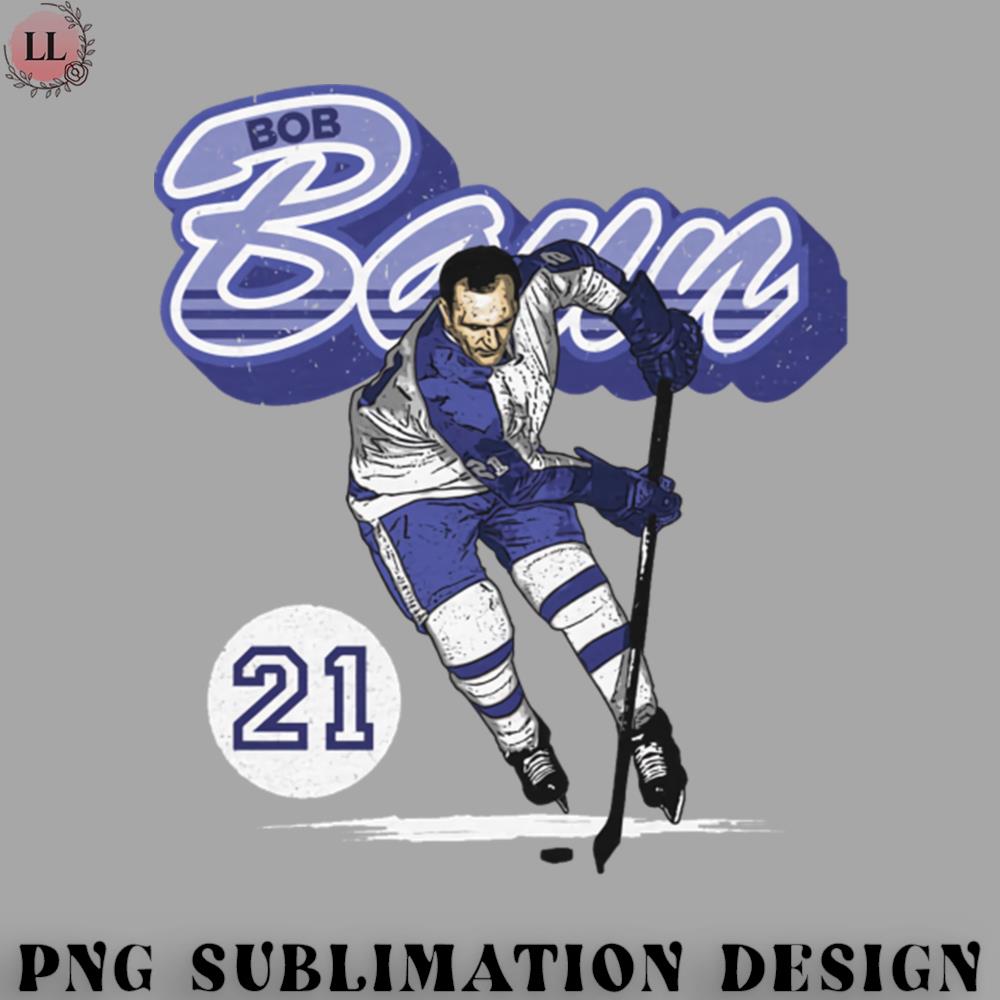 Hockey PNG Bob Baun Toronto Retro Script | Inspire Uplift