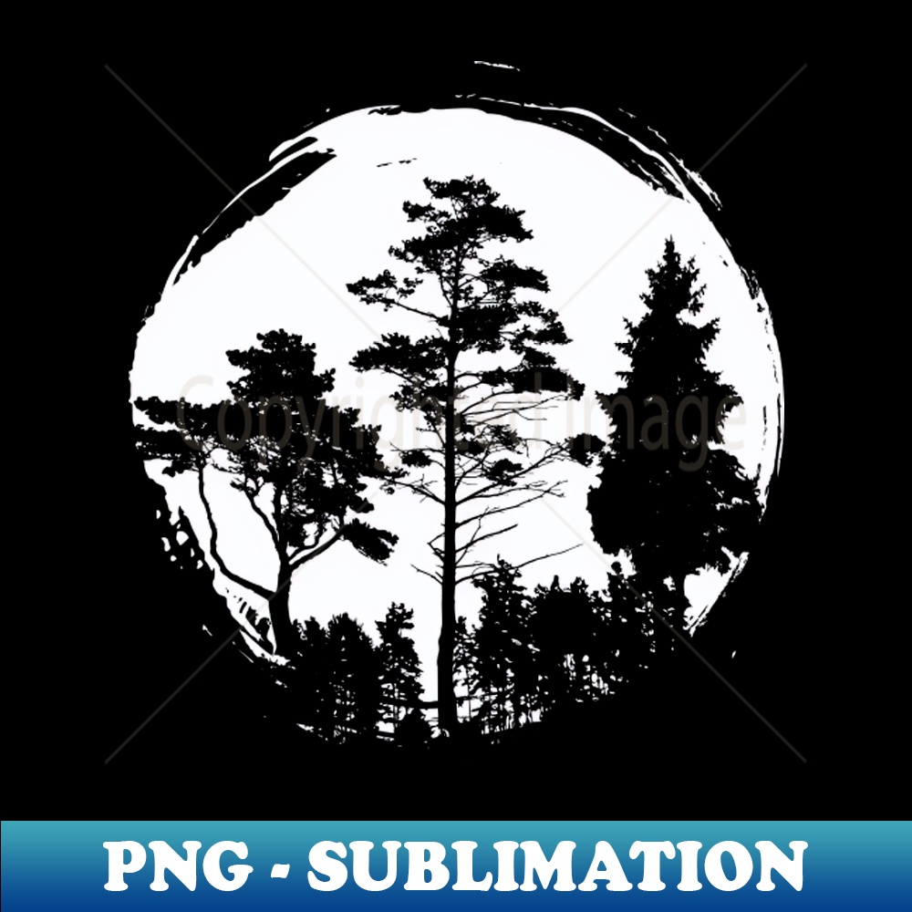 paint stroke Minimalist Trees - Instant PNG Sublimation Down | Inspire ...