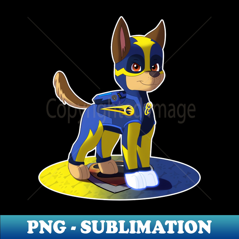 Paw Patrol Mighty Pup Chase - Retro PNG Sublimation Digital | Inspire ...