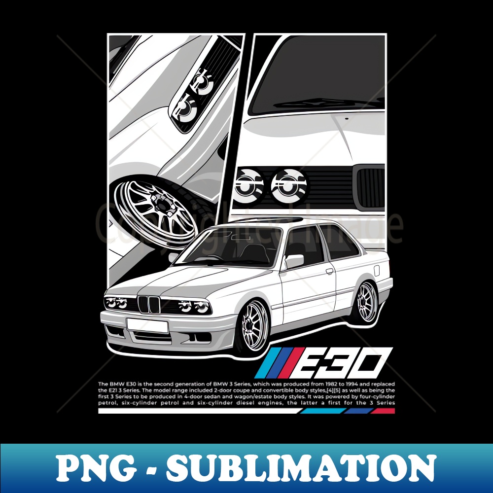 BMW E30 - PNG Transparent Sublimation Design - Enhance Your | Inspire ...