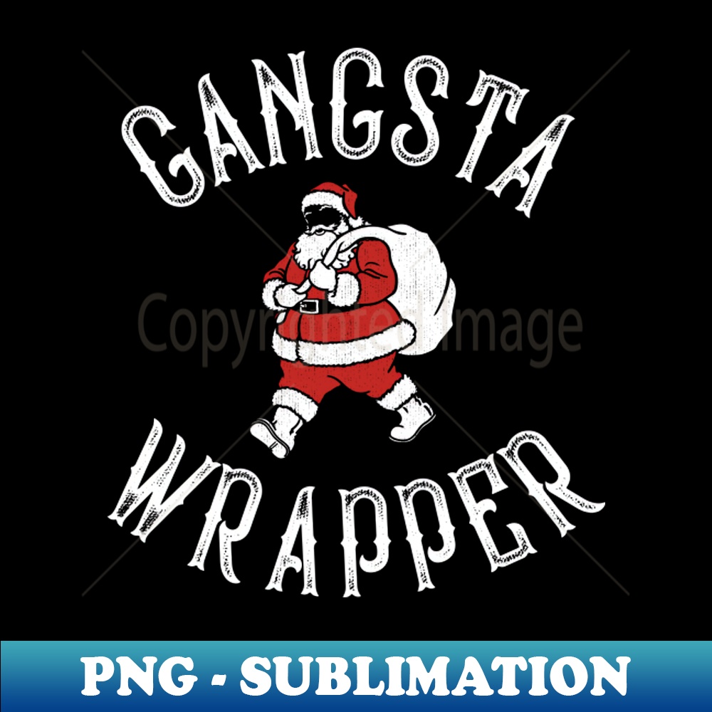 Gangsta Wrapper Christmas Santa - PNG Transparent Sublimatio | Inspire ...