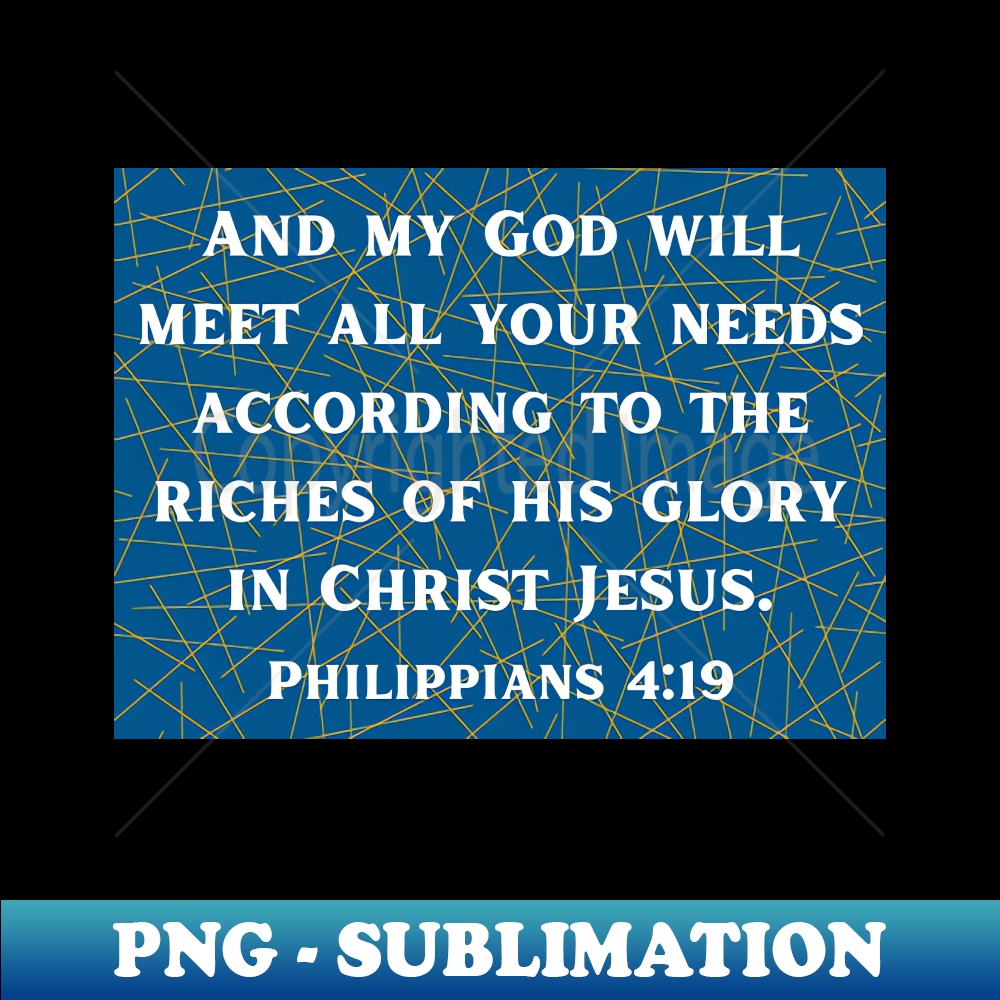 Bible Verse Philippians 419 - PNG Transparent Digital Downlo | Inspire ...