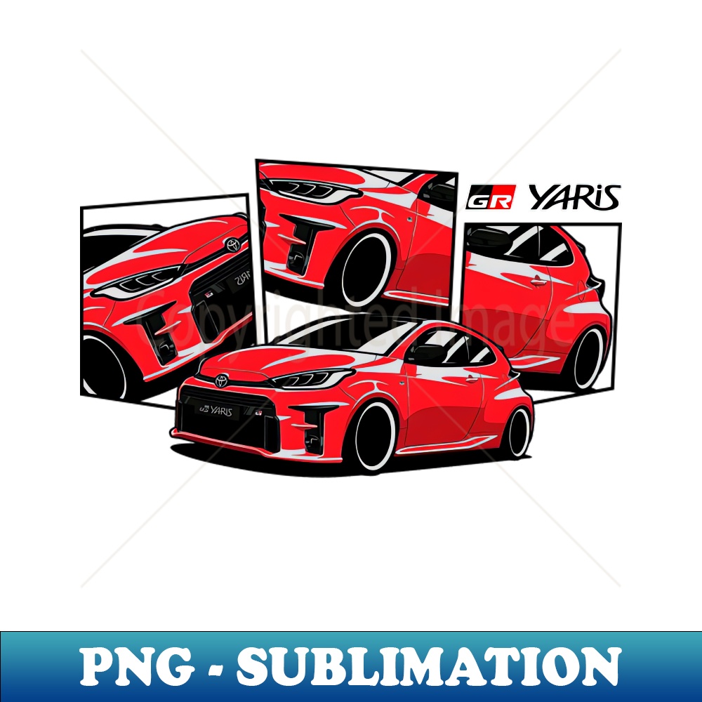 Toyota GR Yaris Red JDM Car - PNG Transparent Digital Downlo - Inspire ...