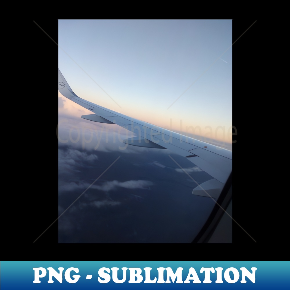 Airplane wing view - High-Resolution PNG Sublimation File - | Inspire ...