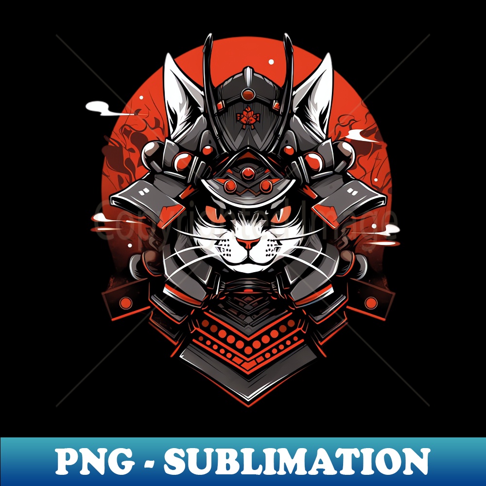 samurai cat - PNG Transparent Digital Download File for Subl - Inspire ...
