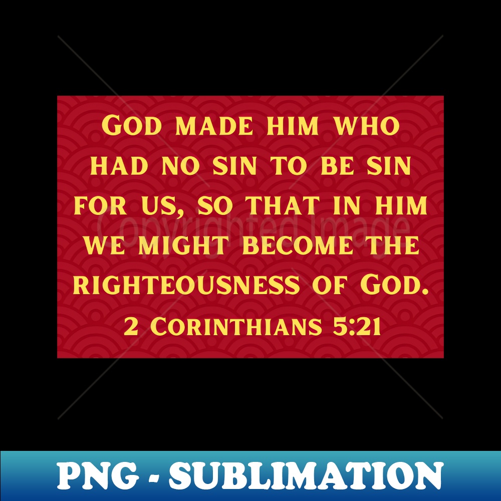 Bible Verse 2 Corinthians 521 - Exclusive Sublimation Digita - Inspire ...