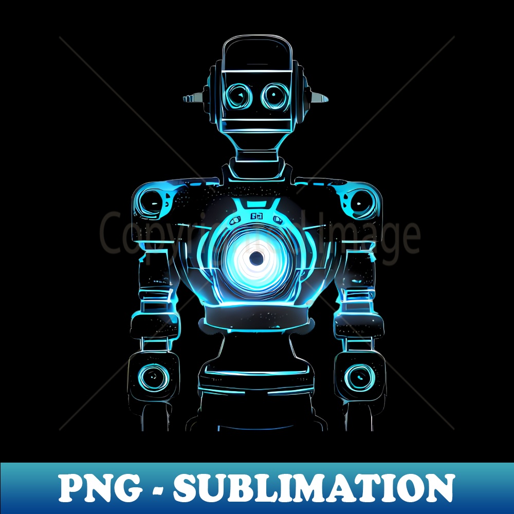 neon robot with scifi circular light - Digital Sublimation D | Inspire ...