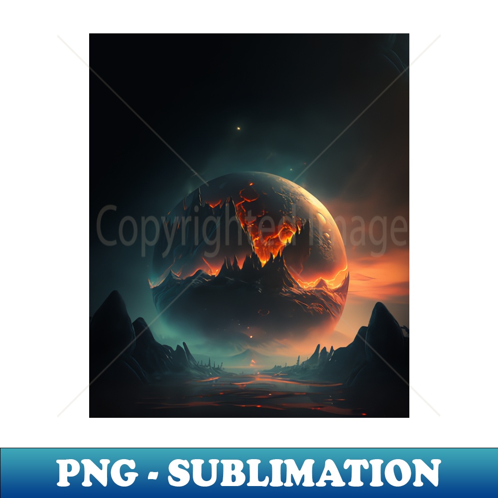 Dark planet - Modern Sublimation PNG File - Boost Your Succe | Inspire Uplift