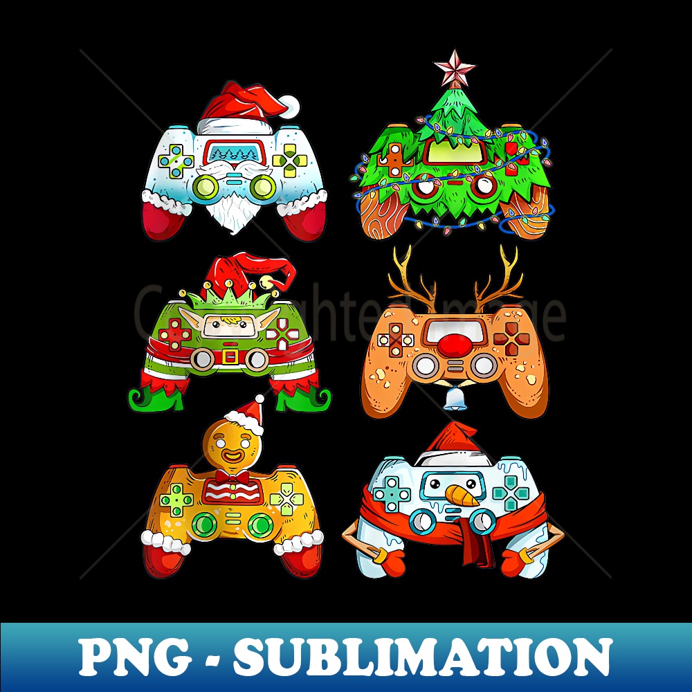 Christmas Santa Elf Gaming Controllers Snowman Boys - PNG Su | Inspire ...