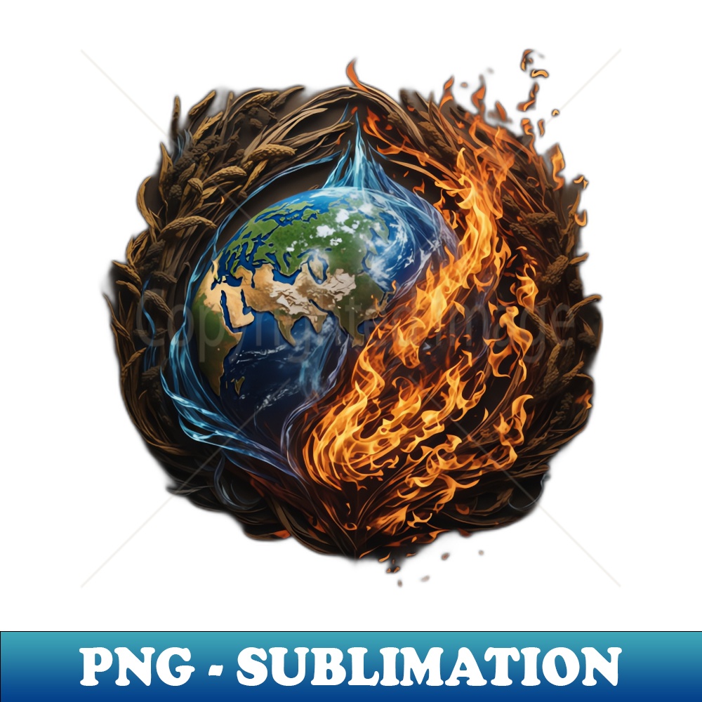 Fire water and earth - PNG Transparent Sublimation Design - | Inspire ...