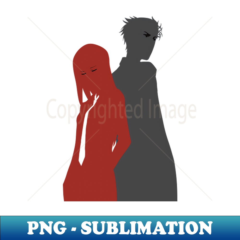 Steins Gate Anime Characters Silhouette Kurisu Makise and Ri | Inspire ...