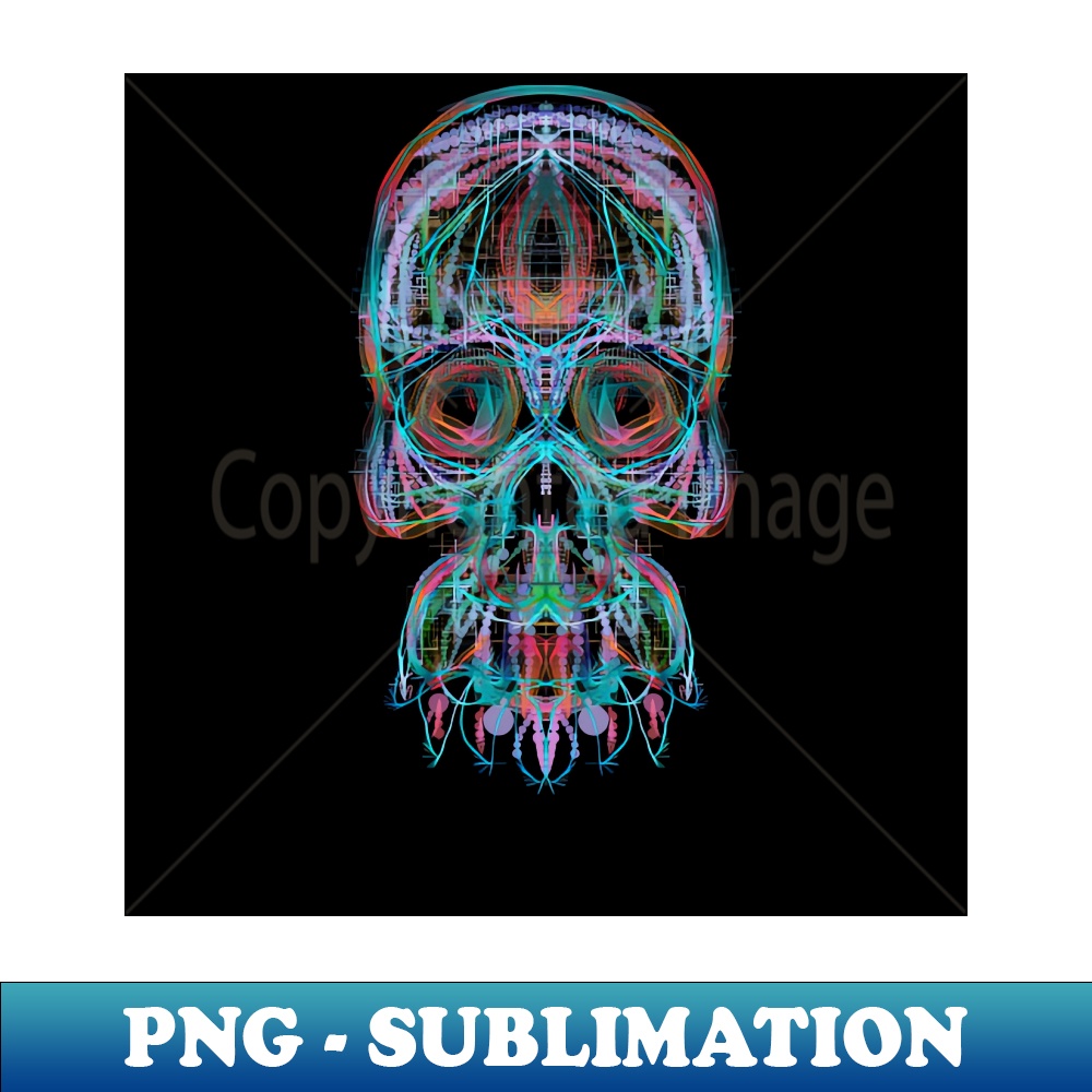 Electroluminated Skull - Cyberpunk - PNG Transparent Sublima | Inspire ...