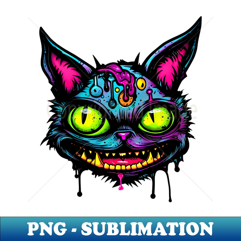 Urban Cat with Radiant Green Eyes - Premium Sublimation Digi | Inspire ...