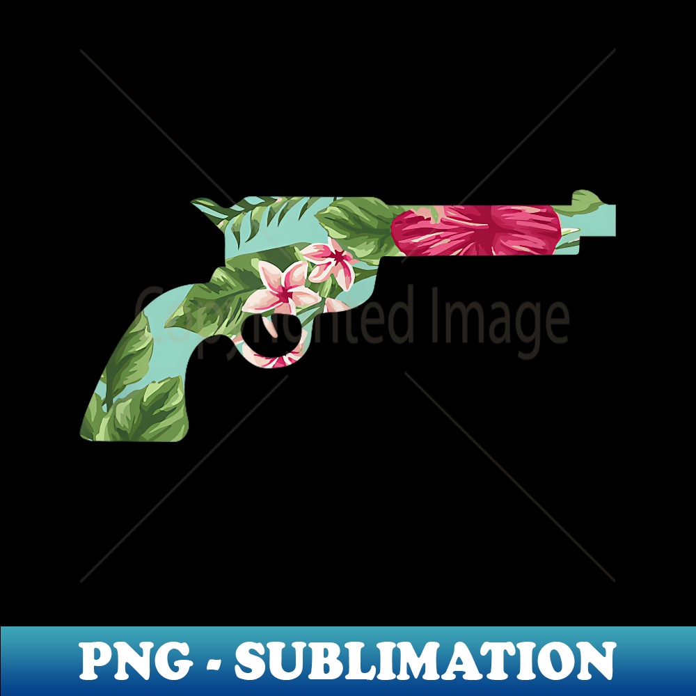 Tropical Gun Lover Firearm Beach Revolver - PNG Transparent | Inspire ...