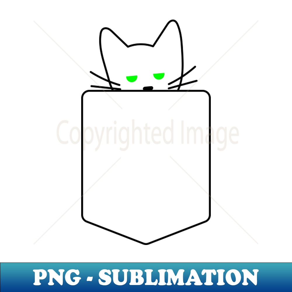 Green Eyed Cat In Pocket One Line Drawing One Line Art Mi | Inspire Uplift