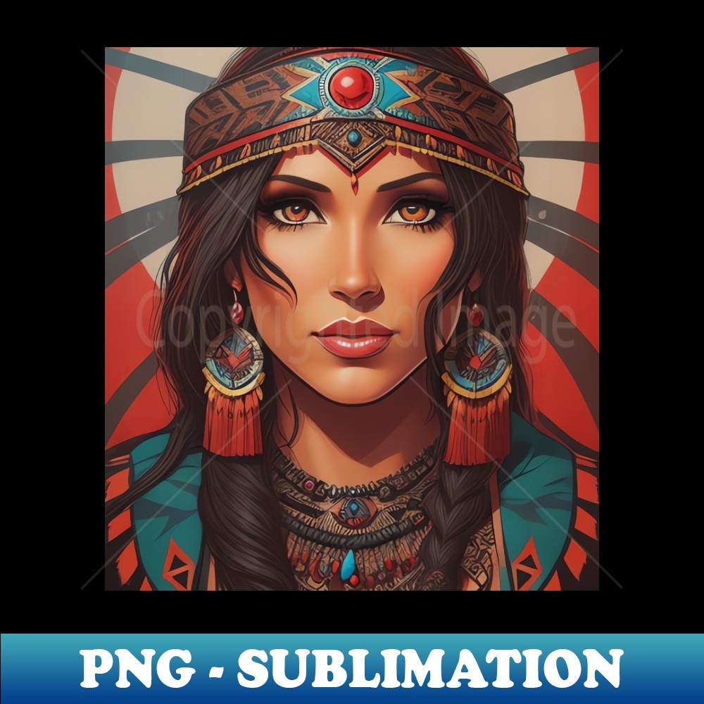 Tribal Beauty Girl Theme Design - Instant Sublimation Digita | Inspire ...