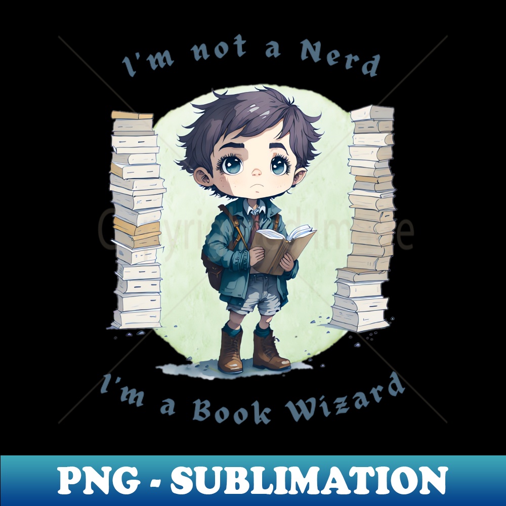 nerd book wizard boy illustration sticker - Sublimation-Read | Inspire ...