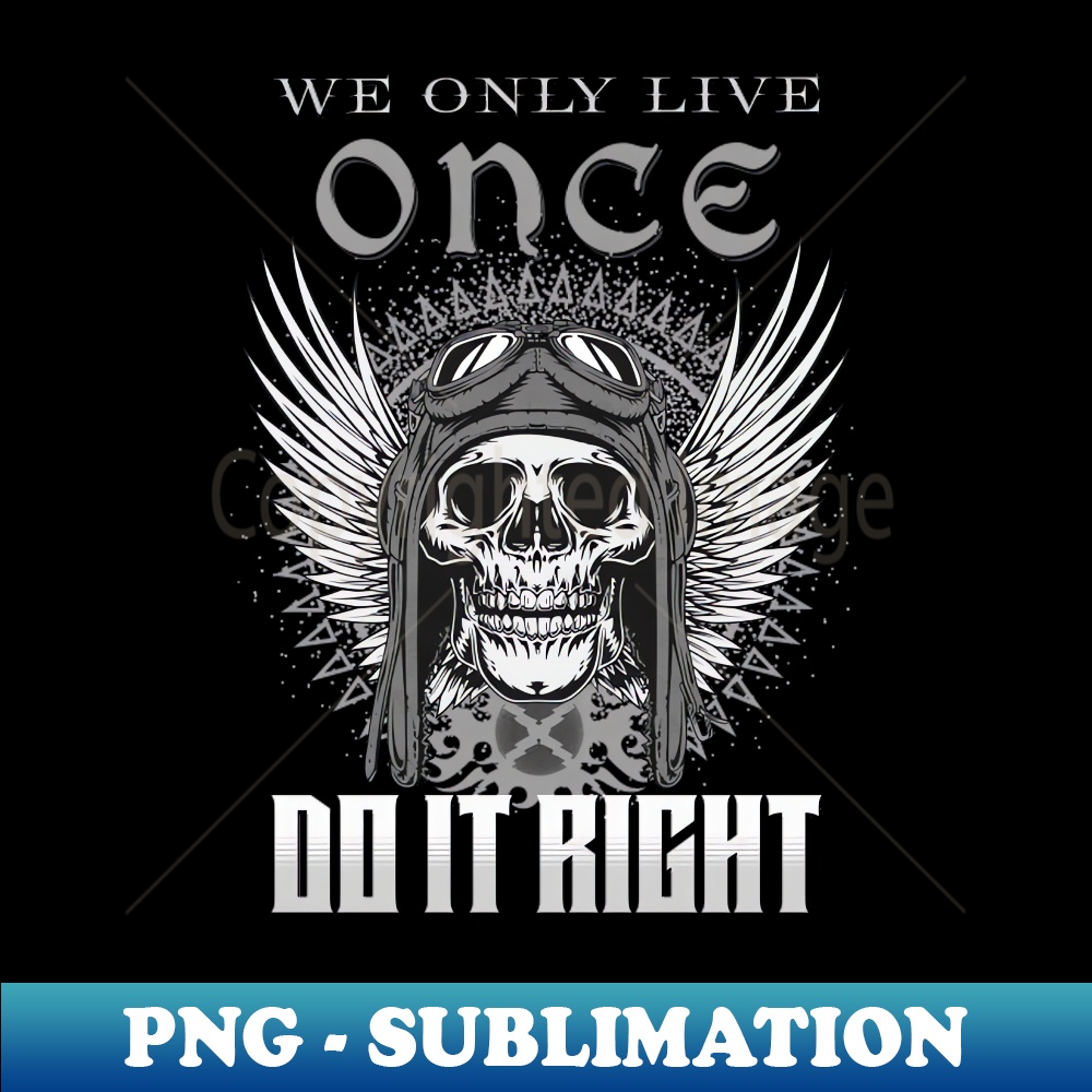 We Only Live Once Do It Right Inspirational Quote Phrase Tex | Inspire Uplift