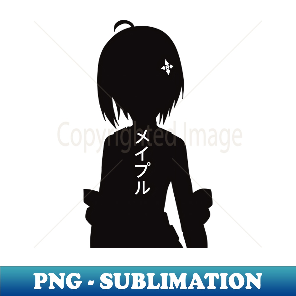BOFURI Black Silhouette Anime Characters Maple with Her Hair | Inspire ...