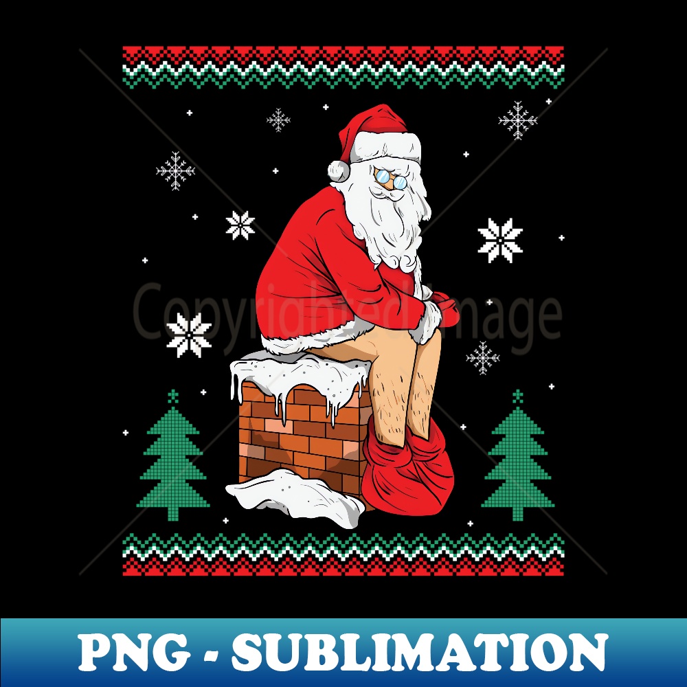 Santa Pooping Down The Chimney Ugly er Christmas s - Trendy | Inspire ...