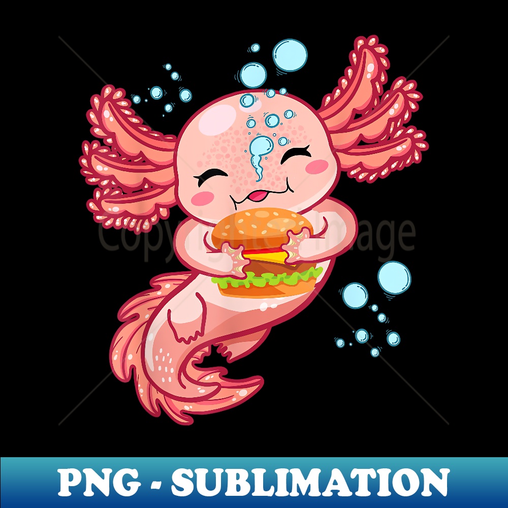 Funny Burger Axolotl Fast Food Lover Axolotl n Girls - Decor | Inspire ...