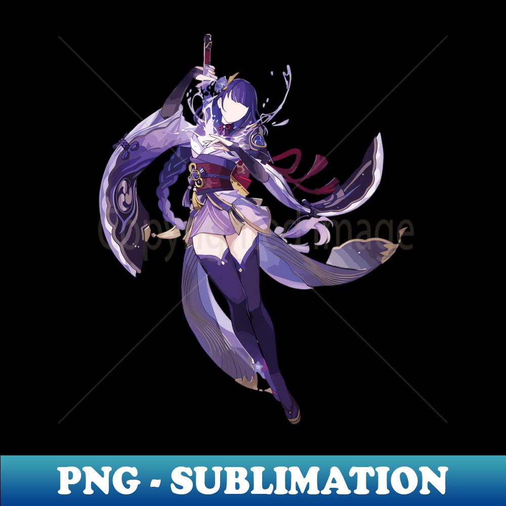 Genshin Impact Raiden Shogun - Exclusive PNG Sublimation Dow | Inspire ...