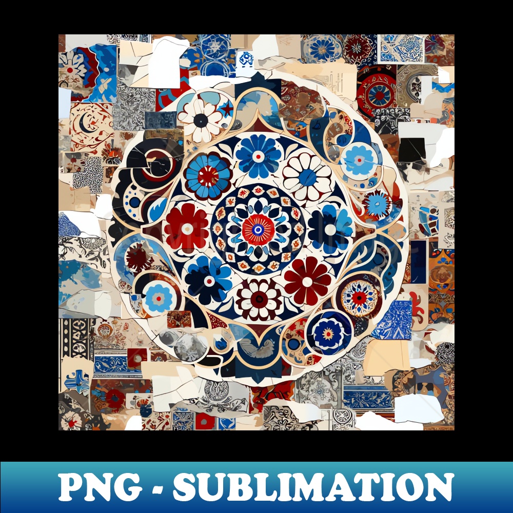Collage Islamic Art Iznik Tiles - Stylish Sublimation Digita | Inspire ...