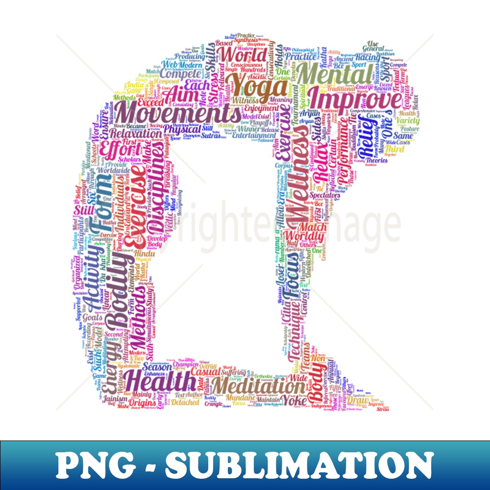 Yoga Excercise in Form Silhouette Shape Text Word Cloud - Pr | Inspire ...