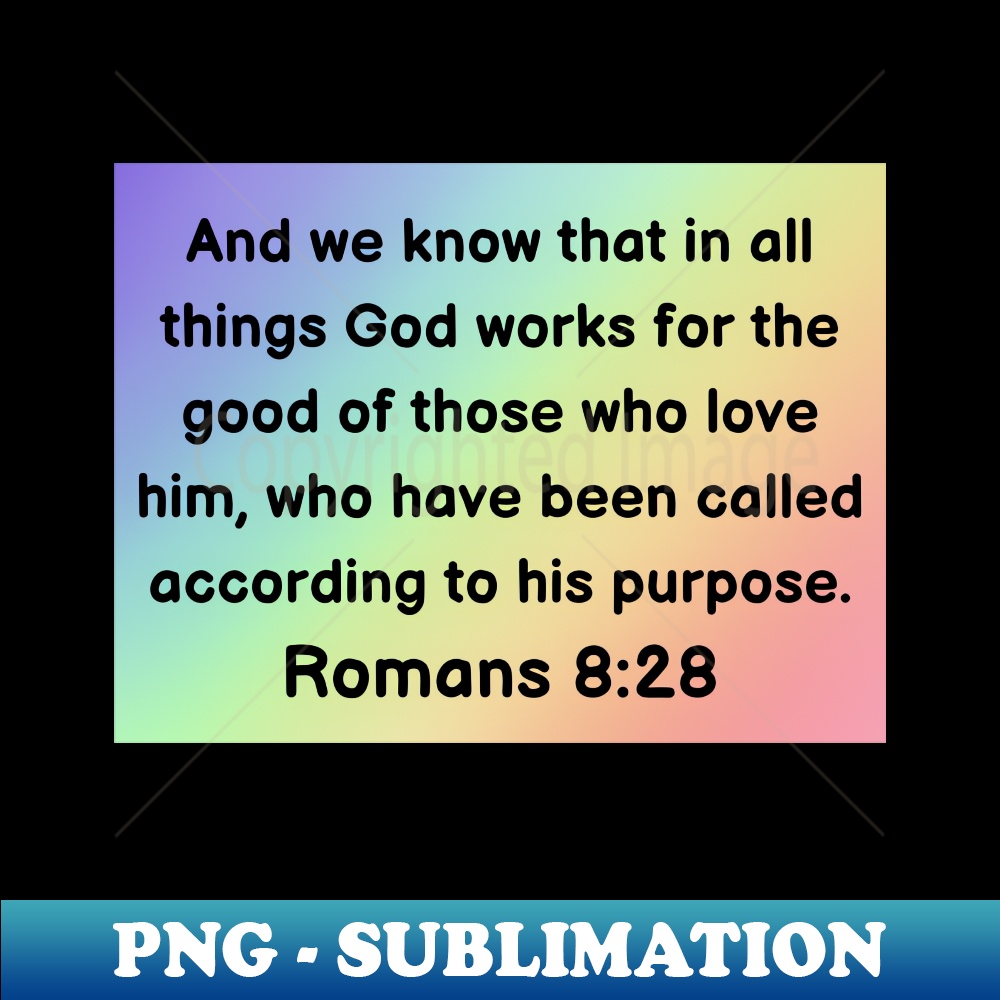 Bible Verse Romans 828 - Aesthetic Sublimation Digital File | Inspire ...