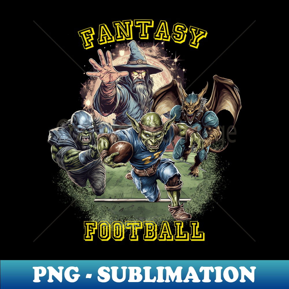 Fantasy Football Wizard - Retro PNG Sublimation Digital Down | Inspire ...