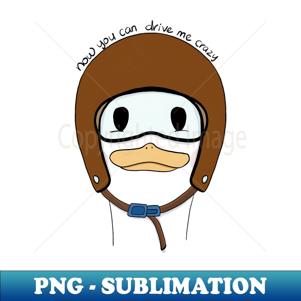 Doo Doo duck in helmet - PNG Transparent Sublimation Design - Inspire ...