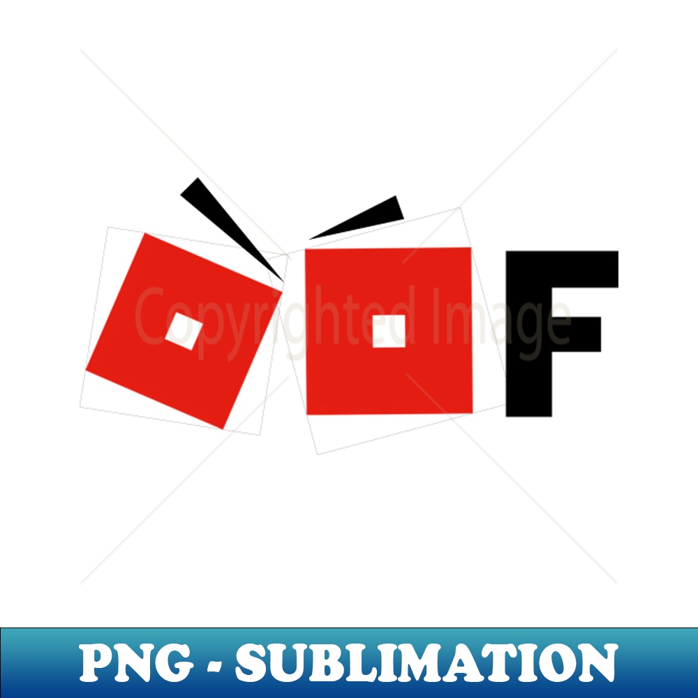 Roblox oof Logo Eye Noob Red And Black - Instant Sublimation | Inspire ...