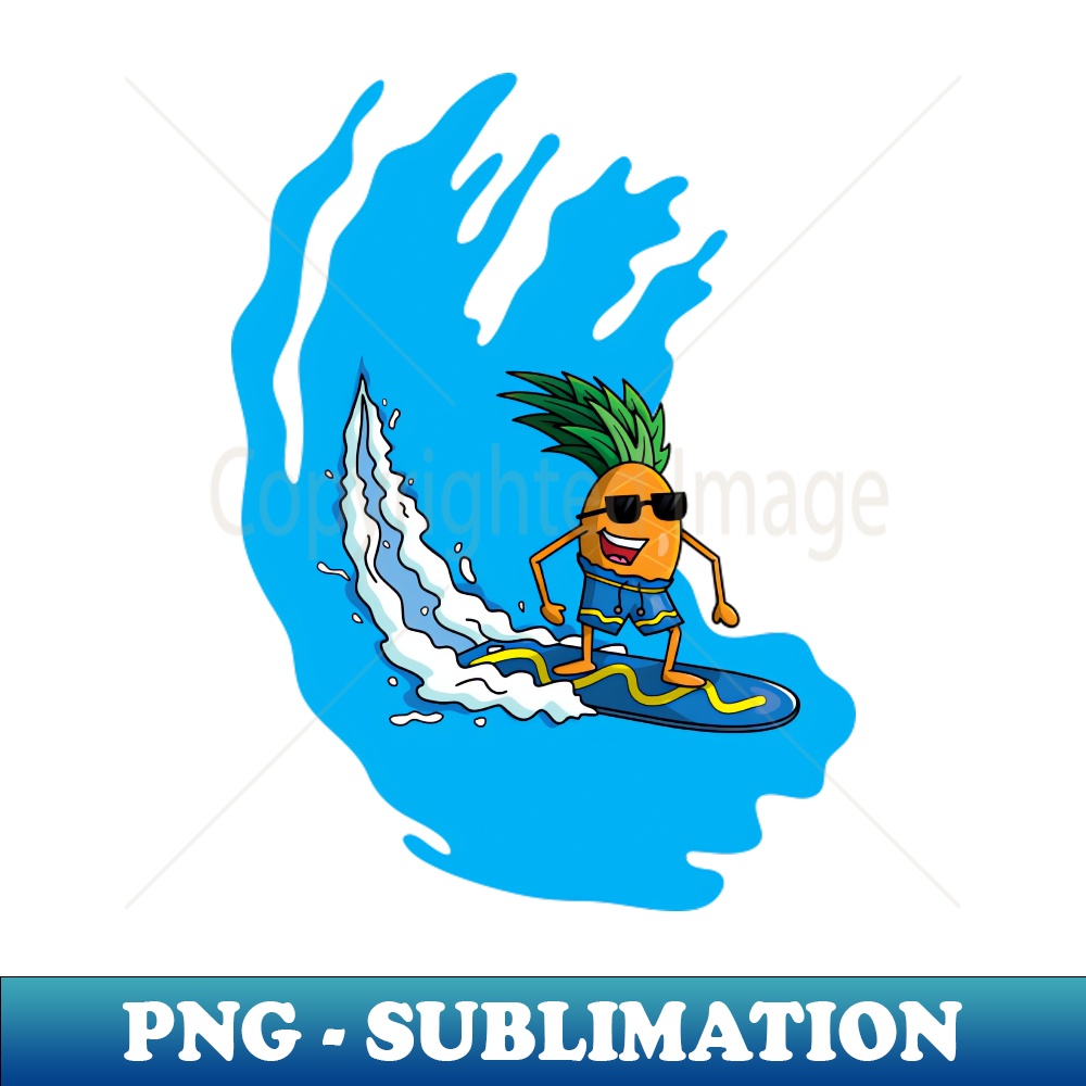 Cool pineapple surfing in the ocean - Elegant Sublimation PN | Inspire ...
