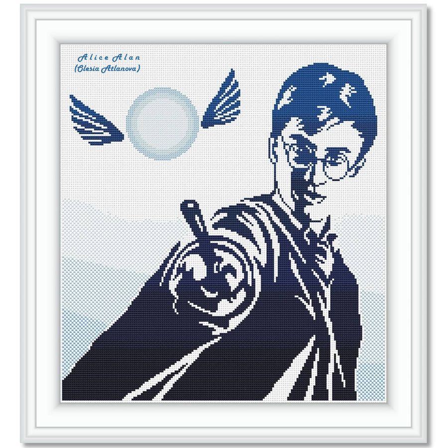 Cross stitch pattern Harry Potter portrait Daniel Radcliffe | Inspire ...
