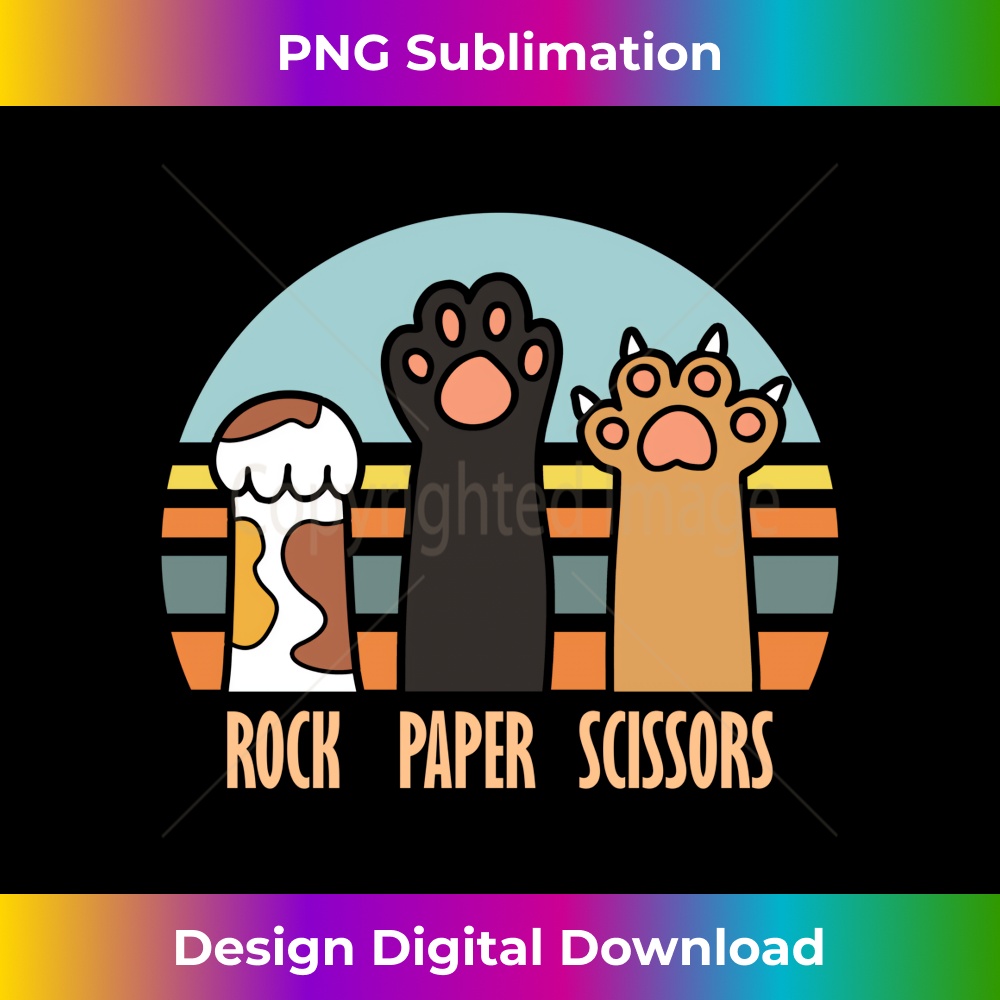 Rock Paper Scissors Hand Game Meme Animal Paw Cat Long Sleev - Inspire ...