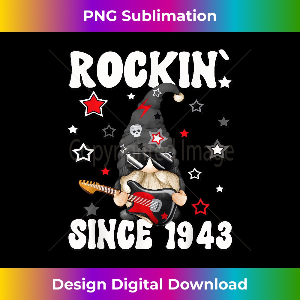 80th Birthday Gnome 80 Years Rocker Dad Rockin Since - Minim | Inspire ...
