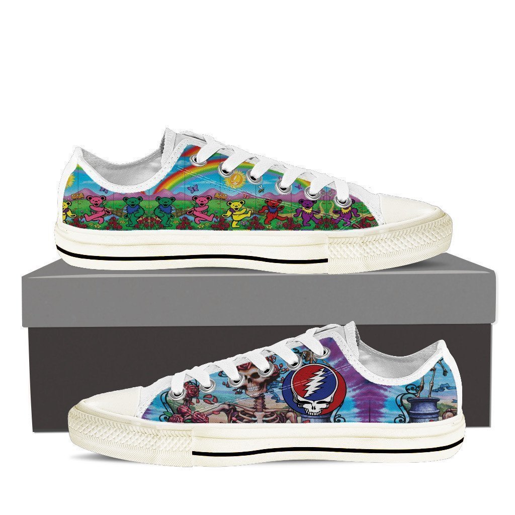 Grateful Dead Mens Low Cut Sneakers | Inspire Uplift