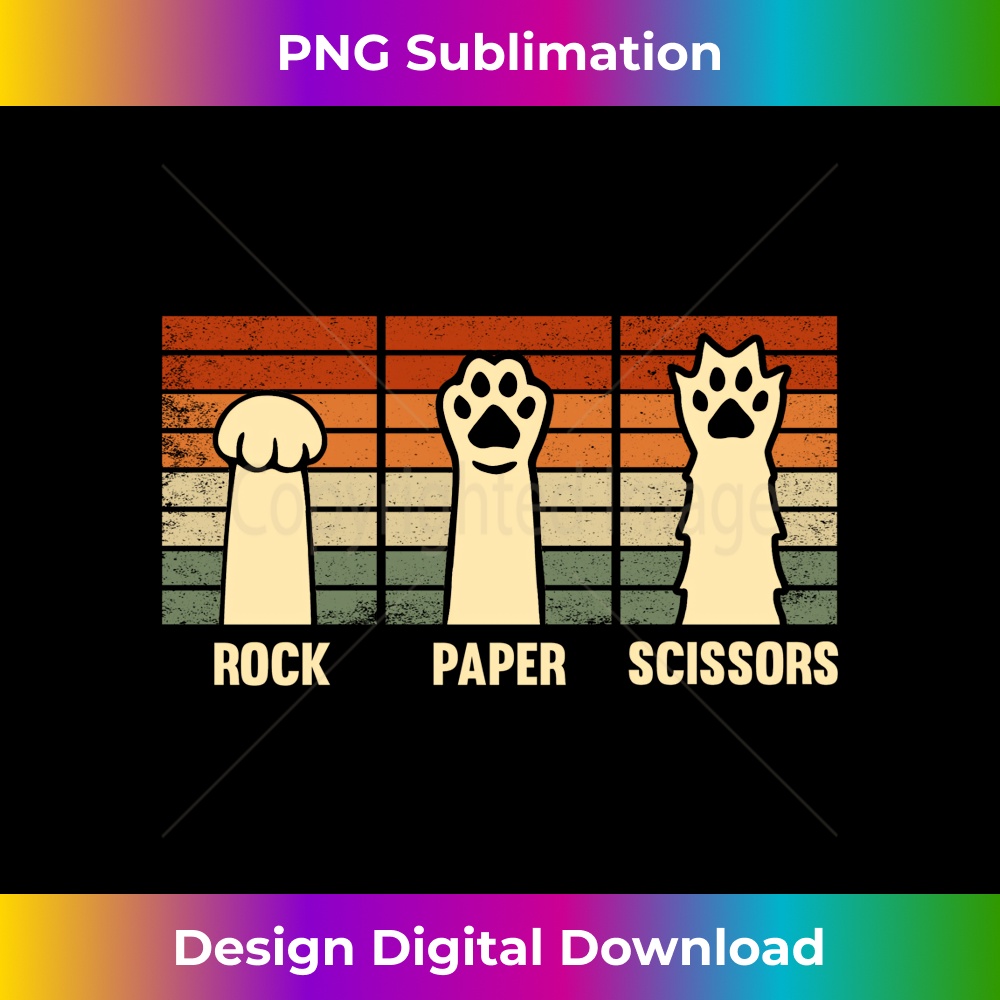 Rock Paper Scissors Hand Game Cute Paw Funny Cat Kids Long S | Inspire ...
