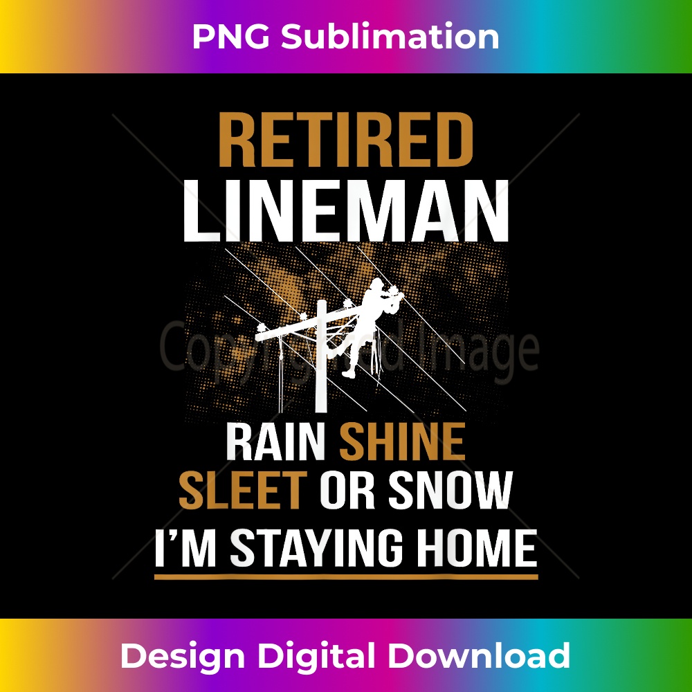 Lineman Retirement Funny Novelty Man Woman - Vibrant Sublima | Inspire ...