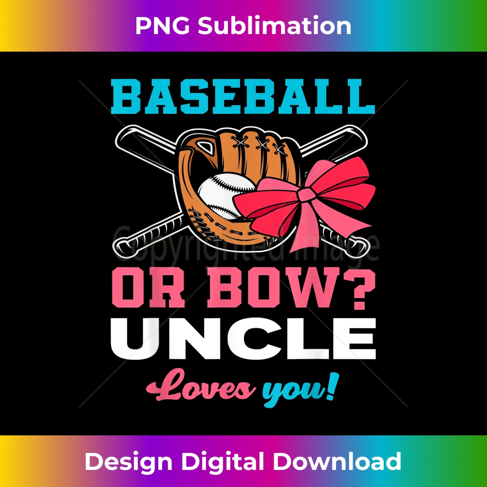 Baseball Or Bows Uncle Baby Announcement Gender Reveal - Boh | Inspire ...