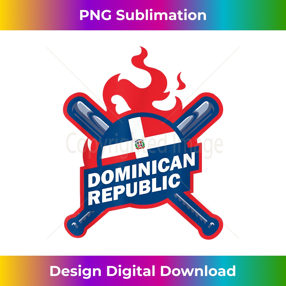 Dominican Republic Flag Beisbol Baseball Bats On Fire - Clas | Inspire ...