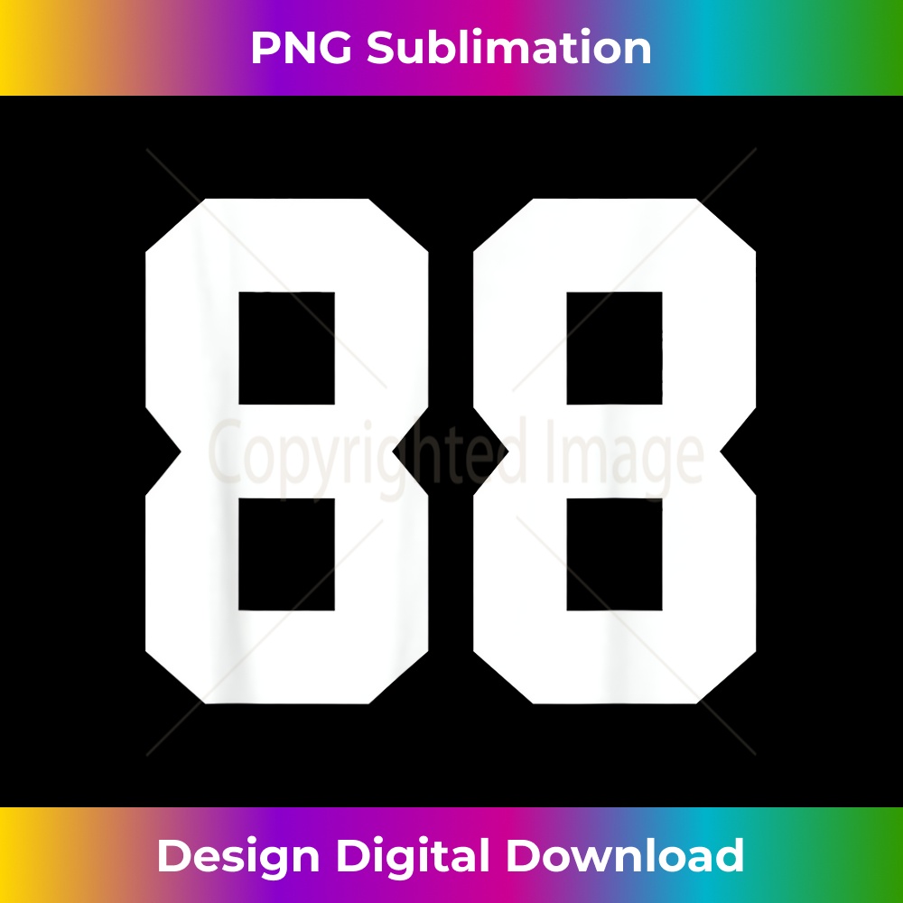 #88 Team Sports Jersey Number Front & Back Player Fan Tee - | Inspire ...